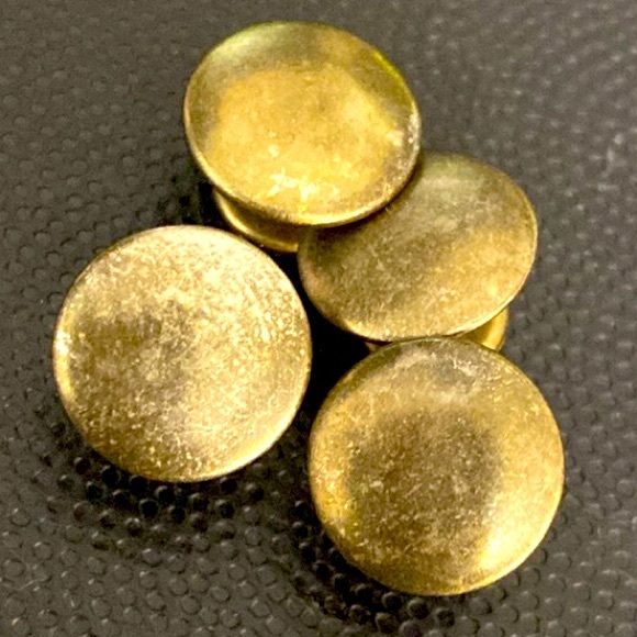Source Unknown | Accessories | Vintage Brass Pearls Double Sided Button ...